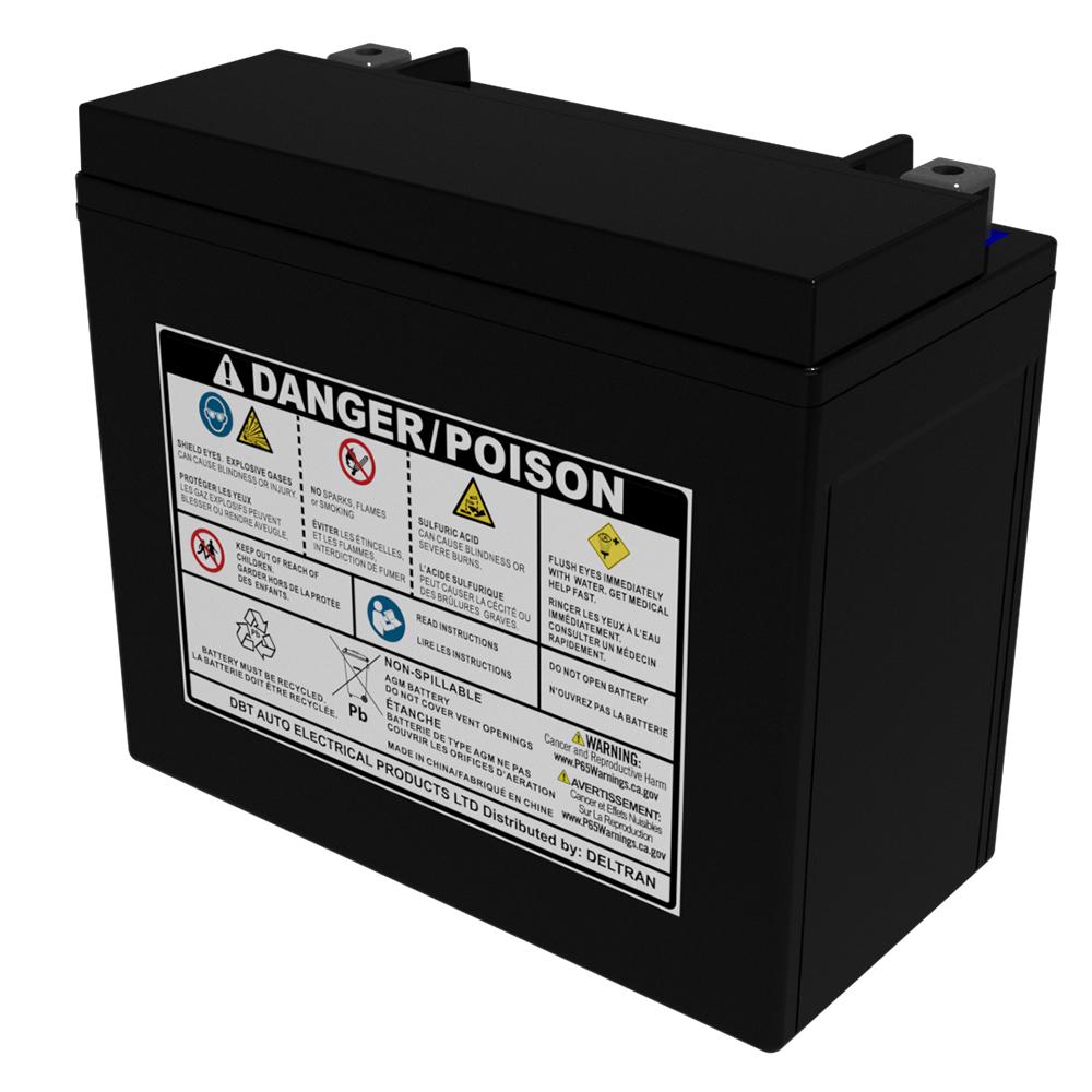 12V, 18Ah, 290CCA AGM Engine Start Battery